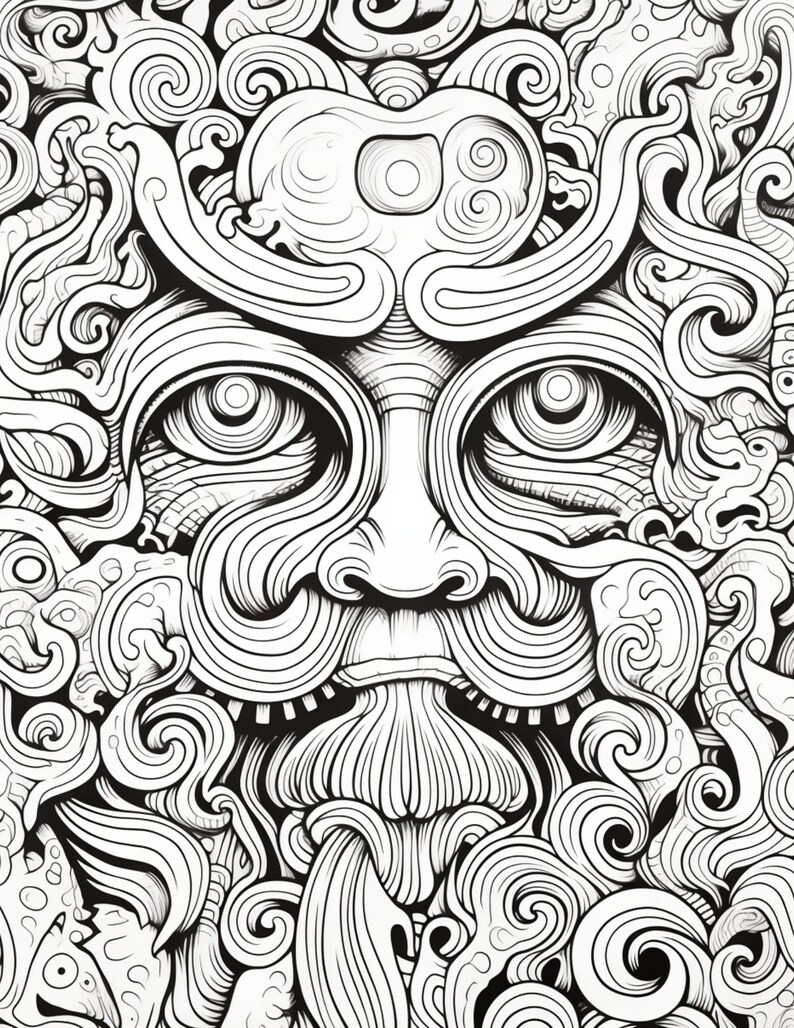 179 Weird Coloring Book Pages Printable Edit in Canva PNG JPG PDF ...