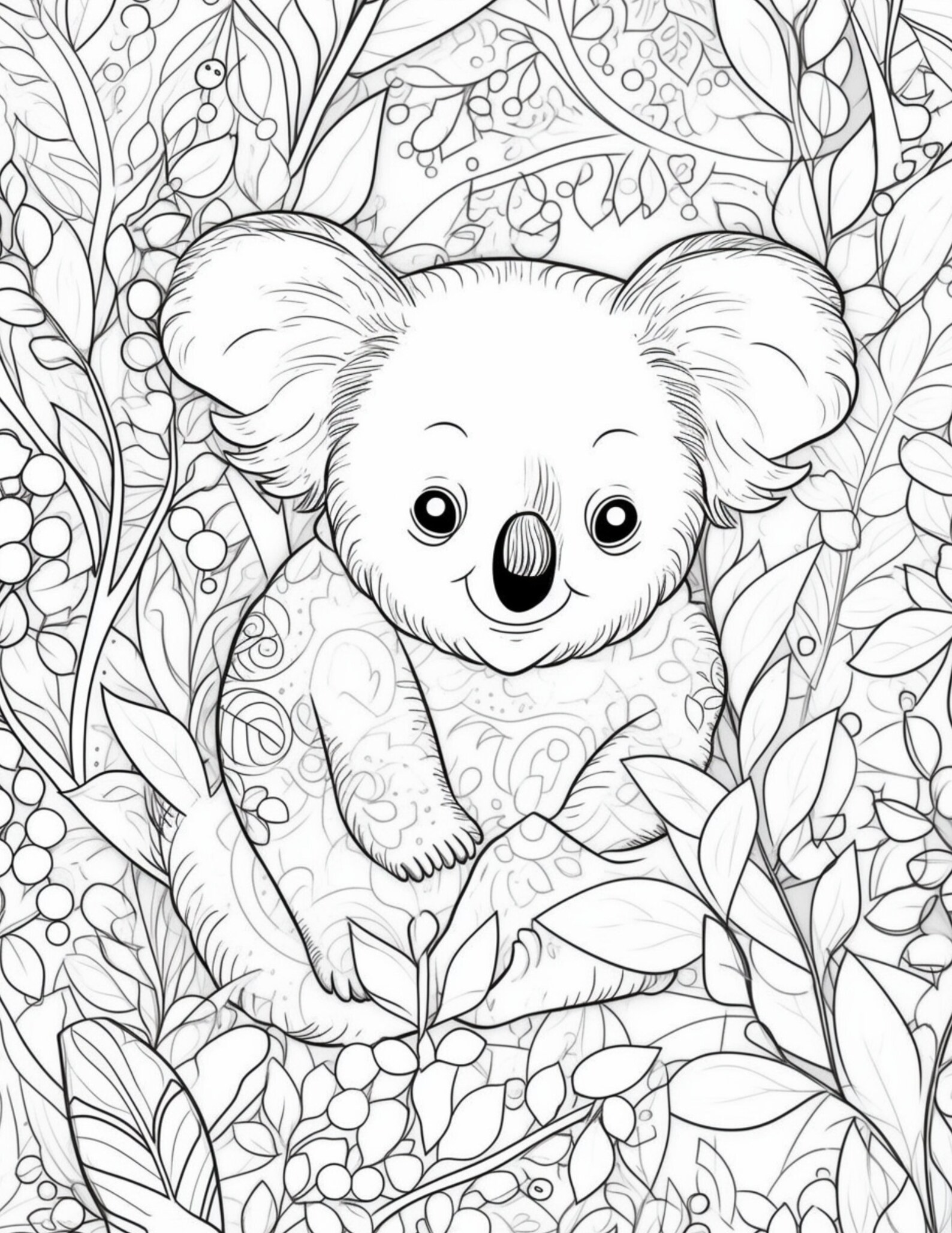 195 Zoo Animals Coloring Book Pages Printable Edit in Canva PNG JPG PDF ...
