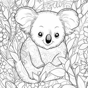 195 Zoo Animals Coloring Book Pages Printable Edit in Canva PNG JPG PDF ...