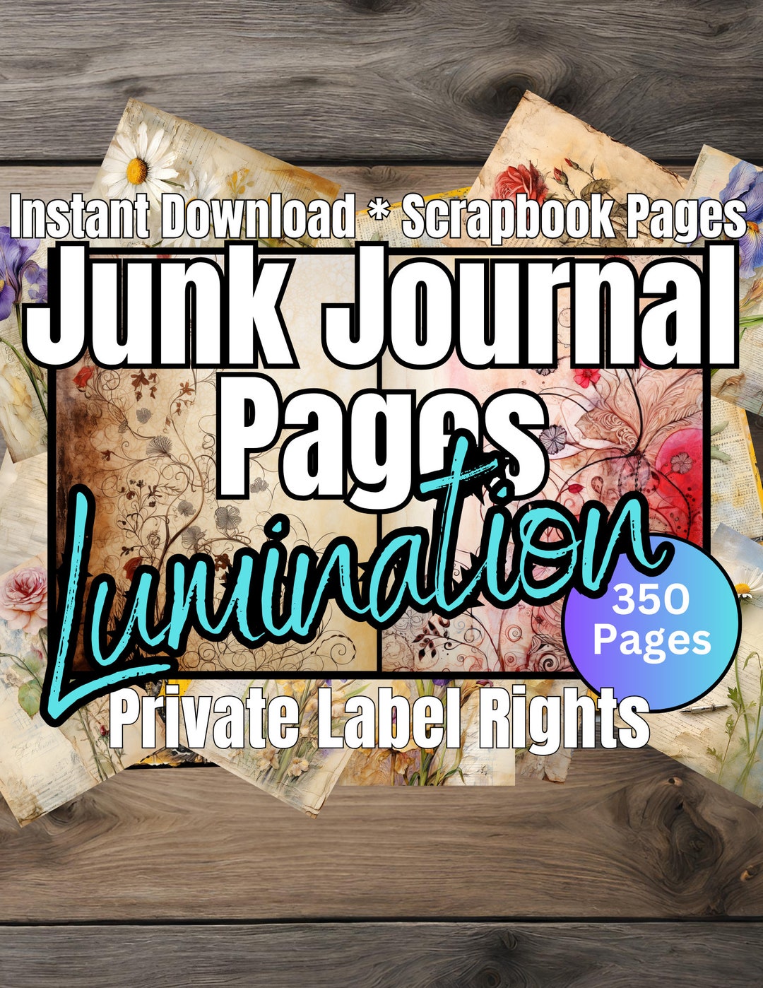 Junk Journal Scrapbook Kit Supplies Journaling Printable Pages ...