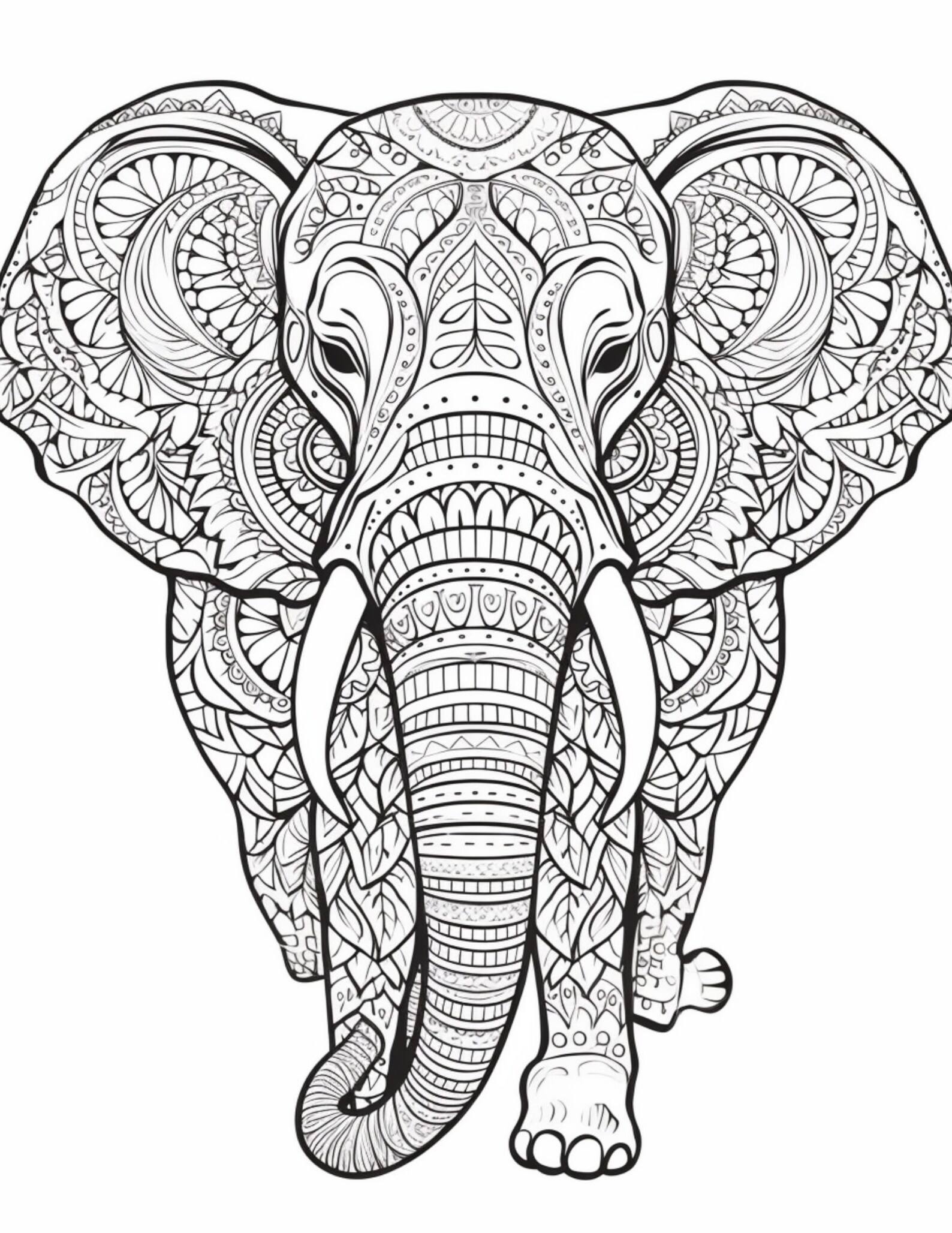 52 Animal Patterns Coloring Book Pages Printable Edit in Canva PNG JPG ...