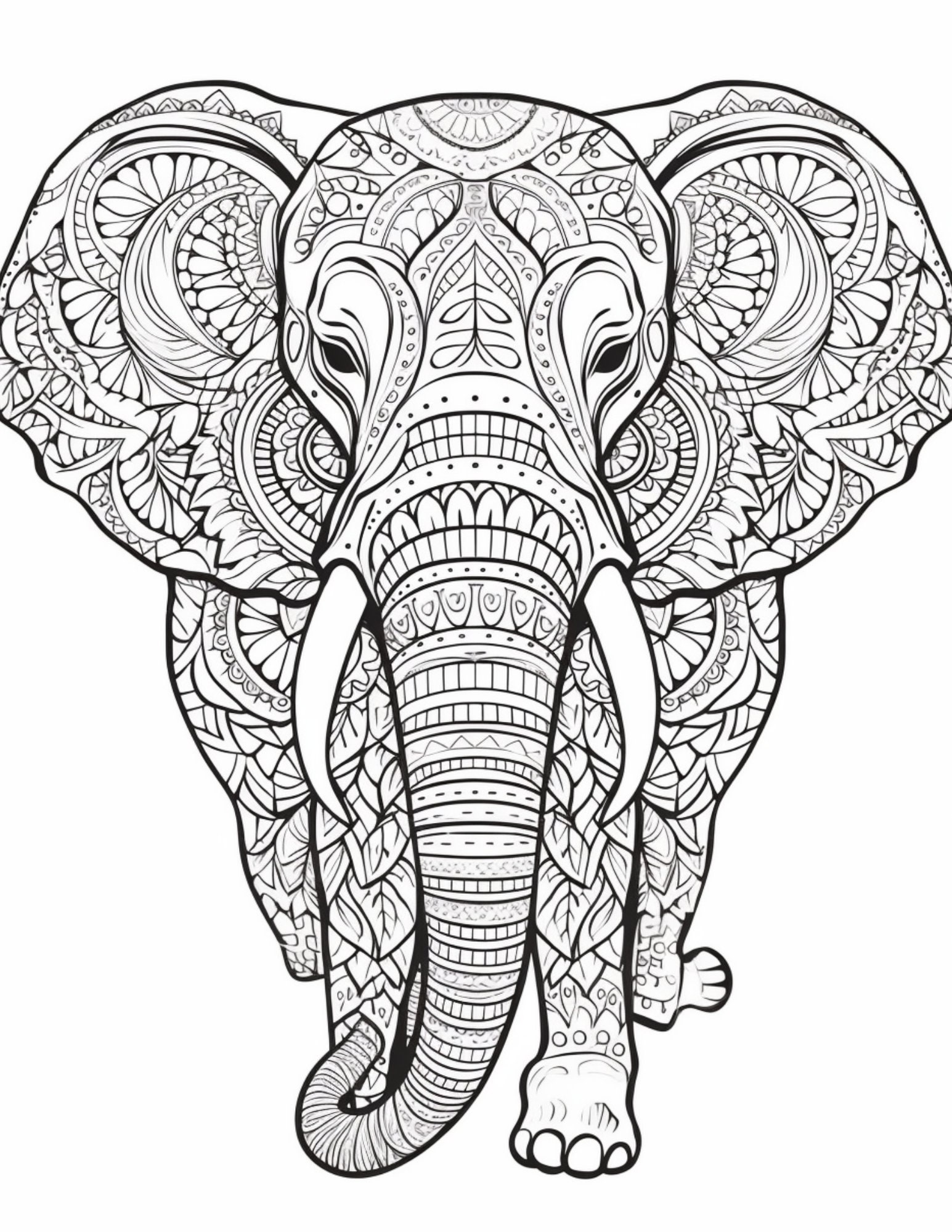 52 Animal Patterns Coloring Book Pages Printable Edit in Canva PNG JPG ...