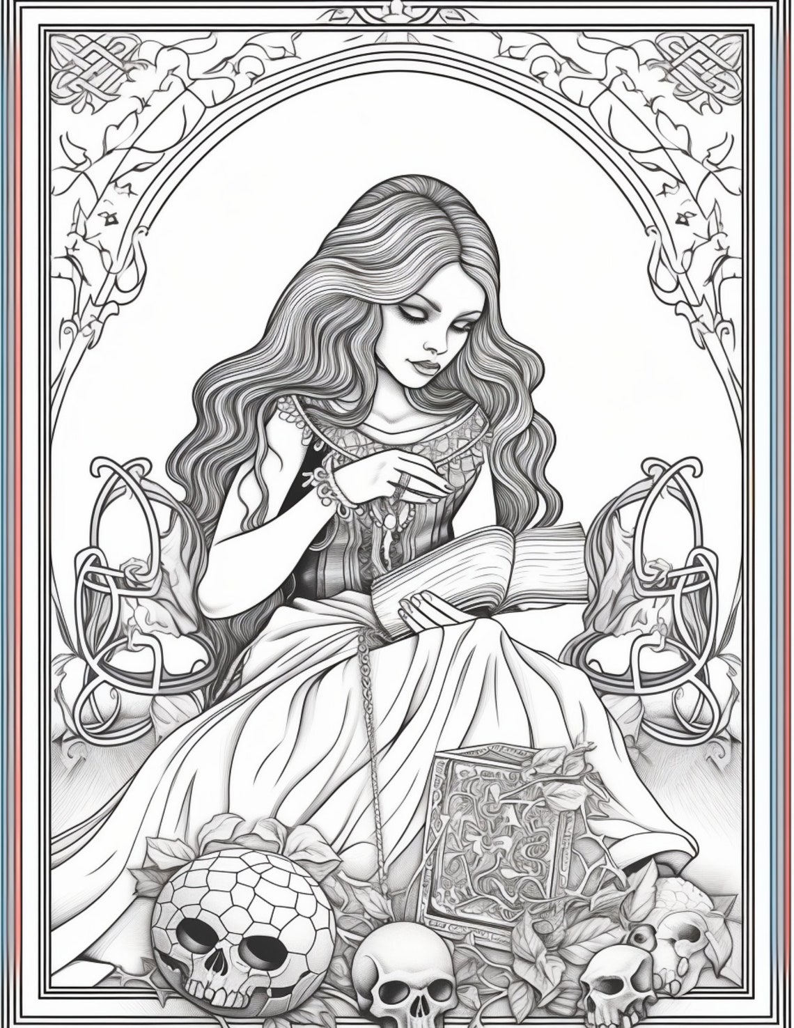 223 Witchcraft Coloring Book Pages Printable Edit in Canva PNG - Etsy