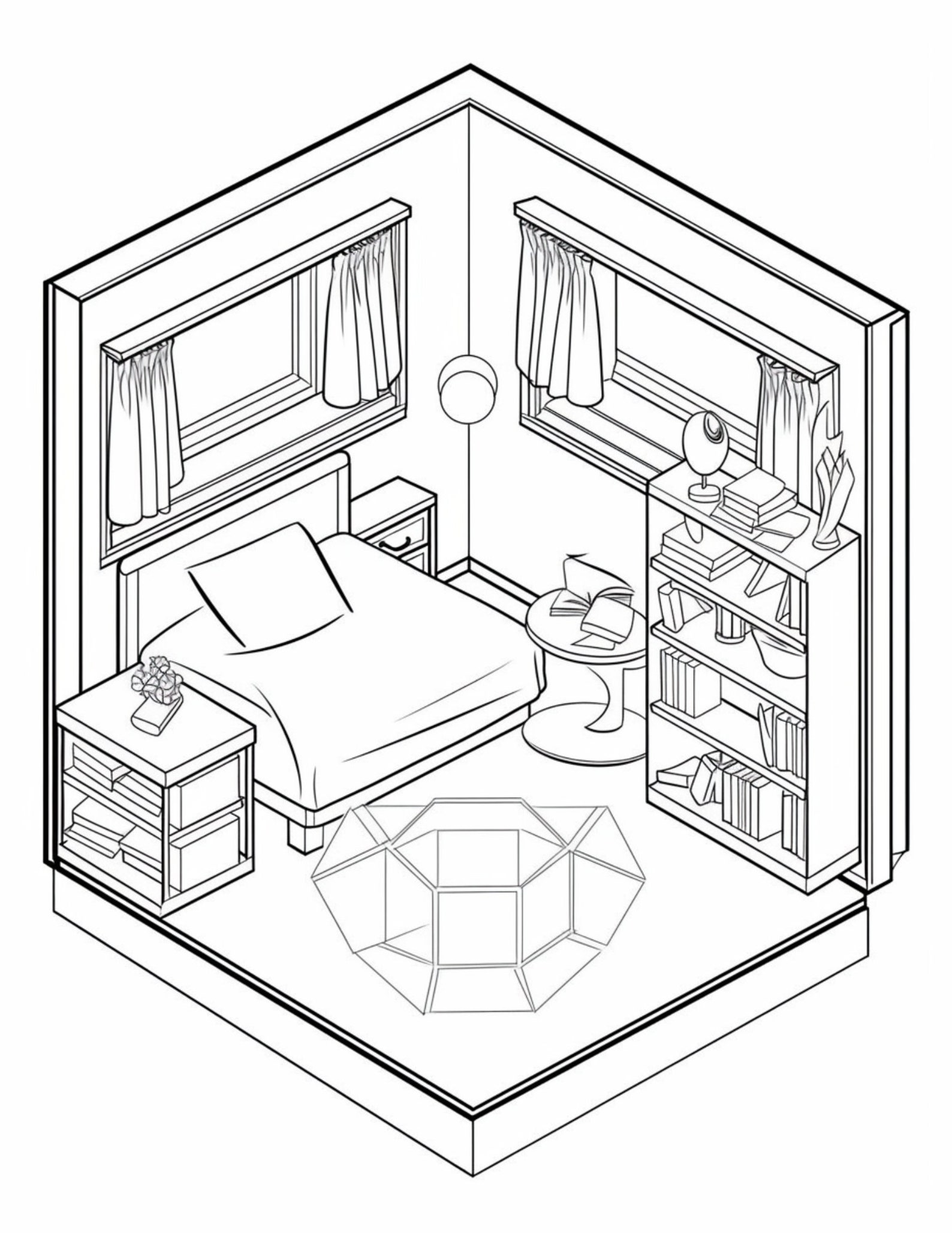 Pocket Bedroom Coloring Pages Printable Edit in Canva PNG JPG PDF ...