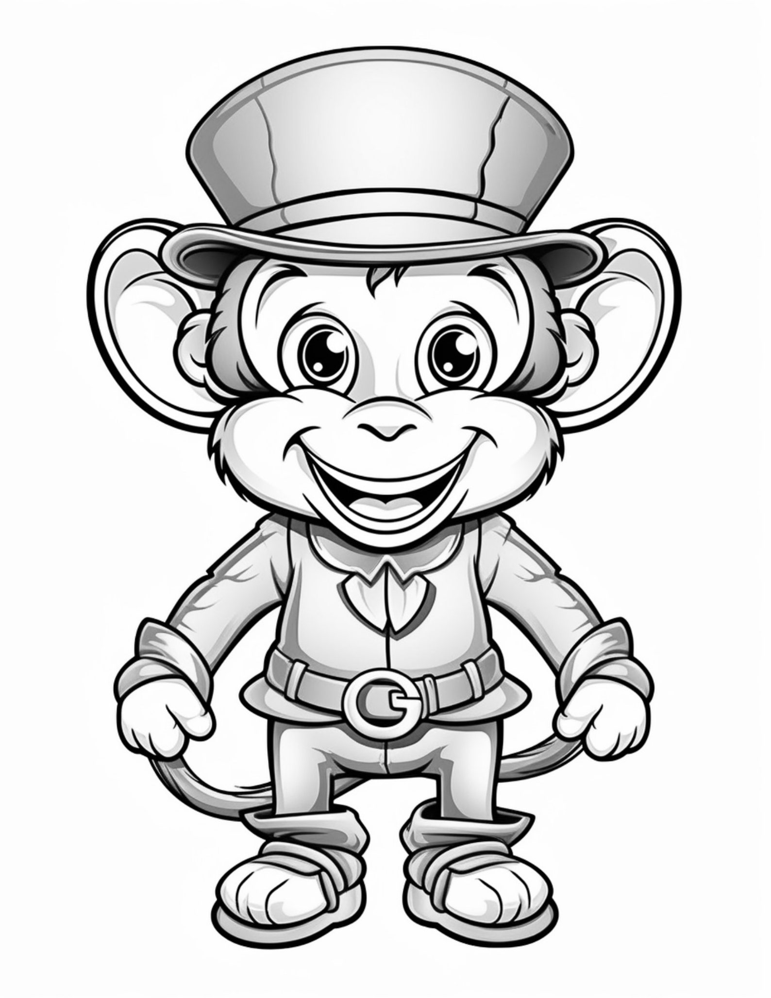 221 Cute Kawaii Monkeys Coloring Book Pages Amazon KDP Halloween ...