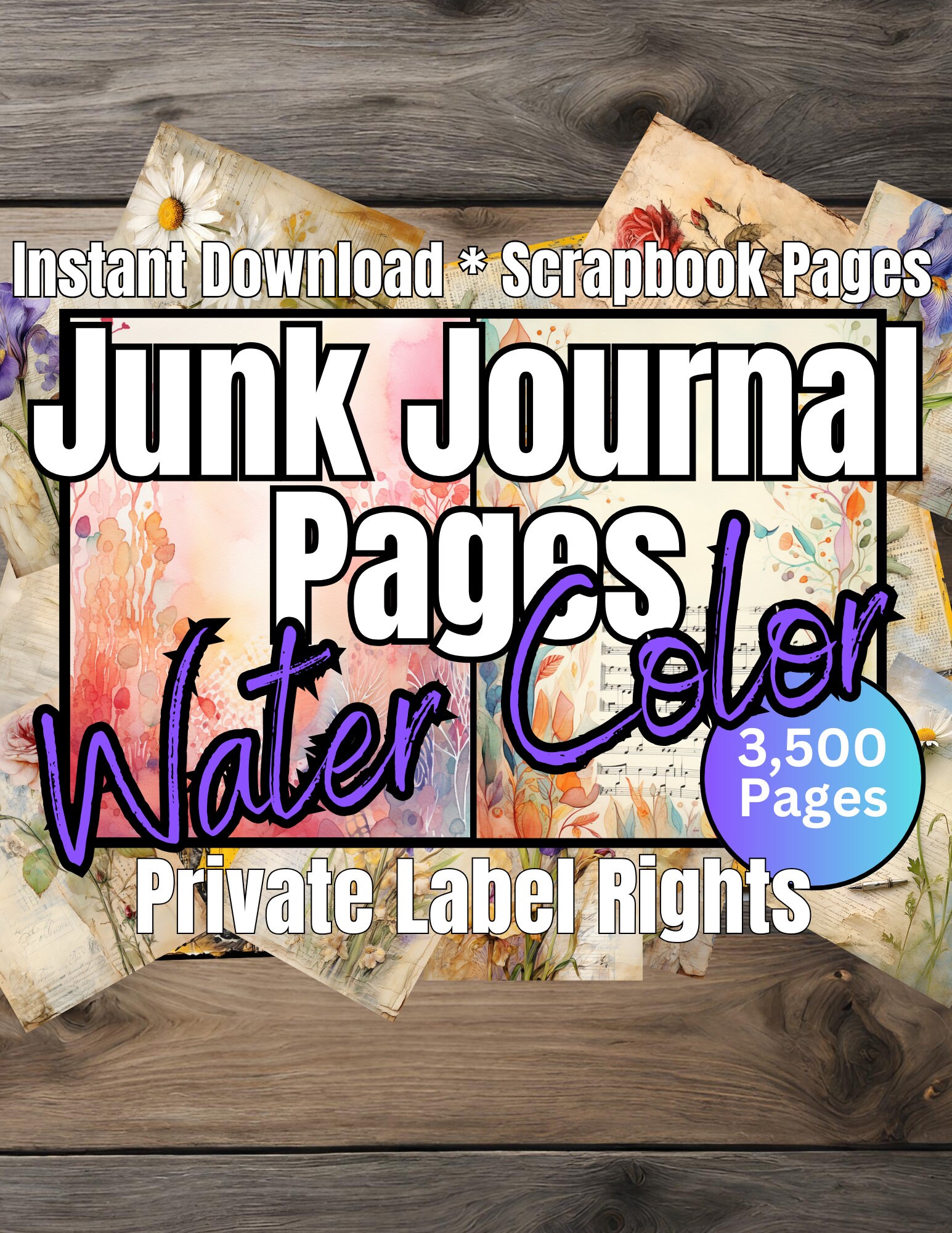 Junk Journal Bundle Pages Embellishments Junk Journal Kit Scrapbook Kit ...