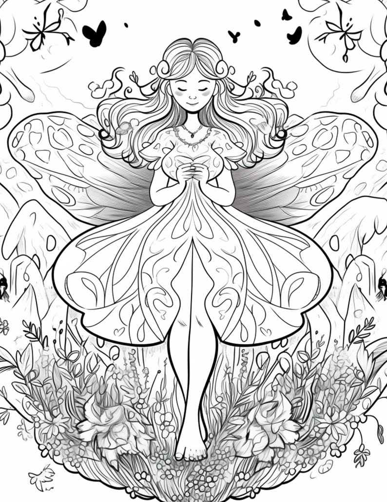 369 Fae Fairies Coloring Pages Plus 11 Cover Images Printable Edit in ...