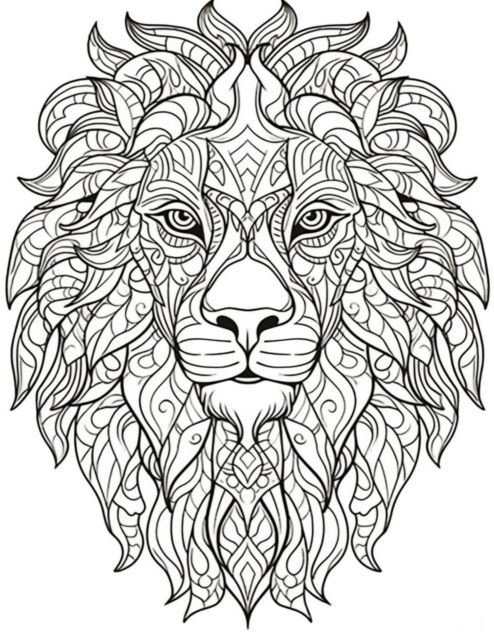 52 Animal Patterns Coloring Book Pages Printable Edit in Canva PNG JPG ...