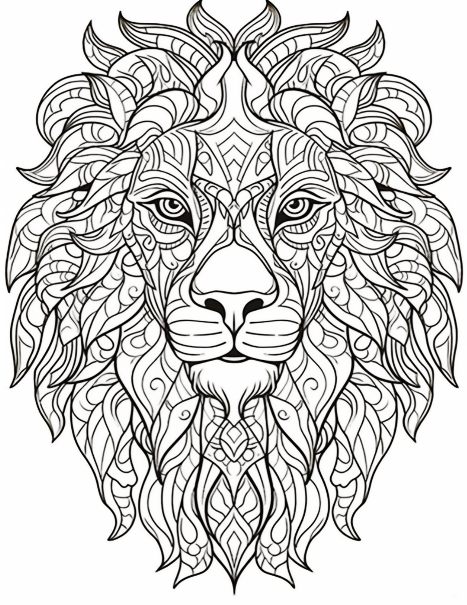 52 Animal Patterns Coloring Book Pages Printable Edit in Canva PNG JPG ...