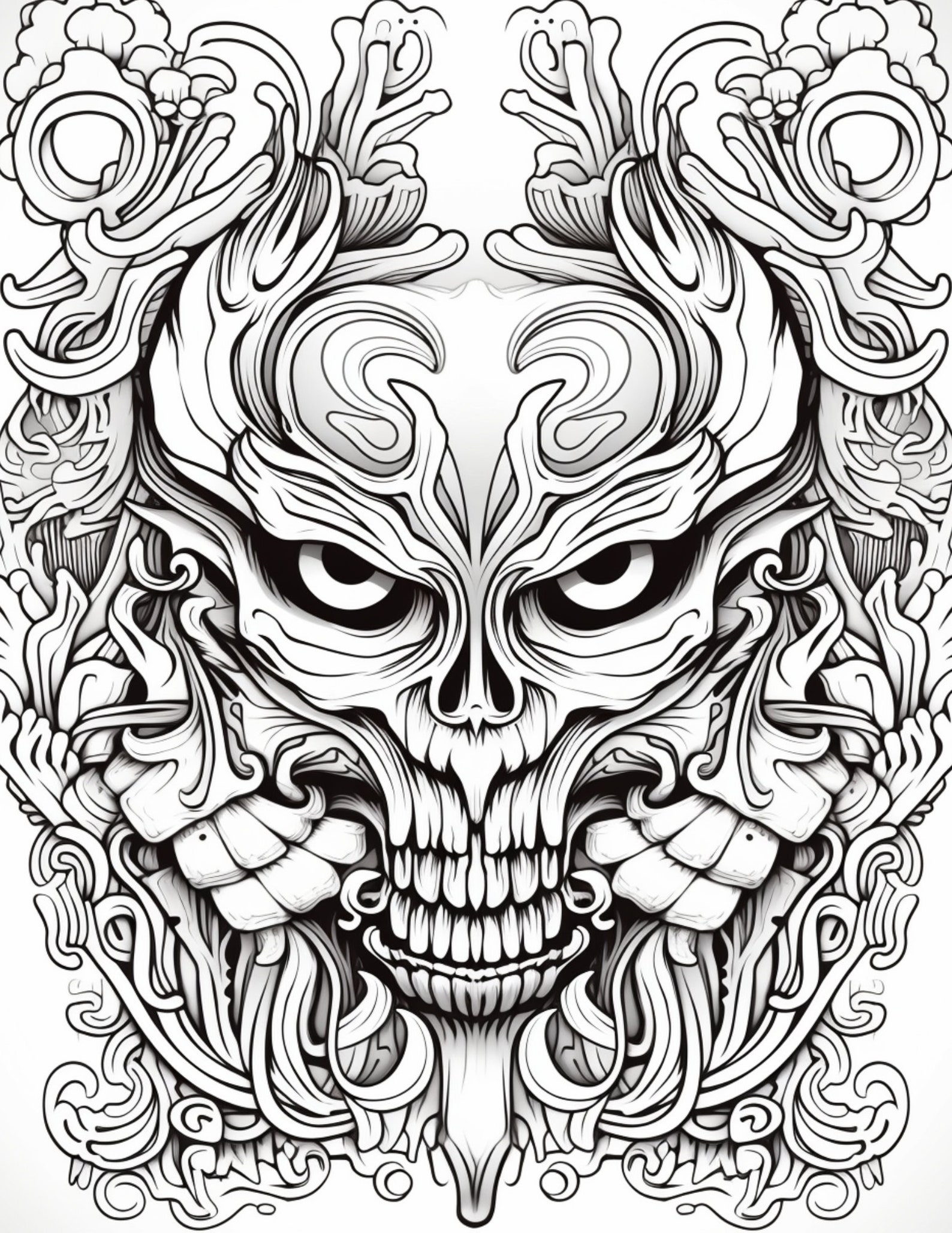 179 Weird Coloring Book Pages Printable Edit in Canva PNG JPG PDF ...