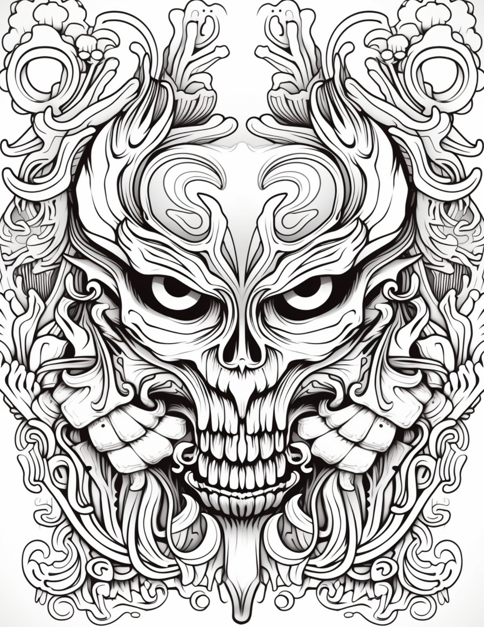 179 Weird Coloring Book Pages Printable Edit in Canva PNG JPG PDF ...