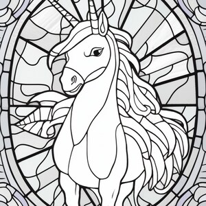 150 Magical Unicorns Coloring Book Pages Plus 6 Cover Images Printable ...