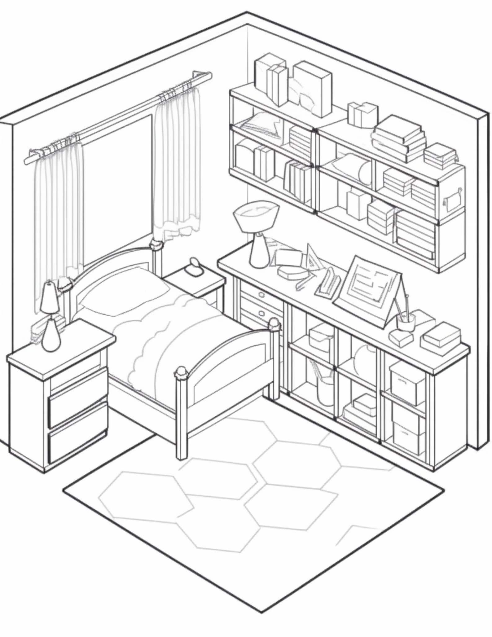 Pocket Bedroom Coloring Pages Printable Edit in Canva PNG JPG PDF ...