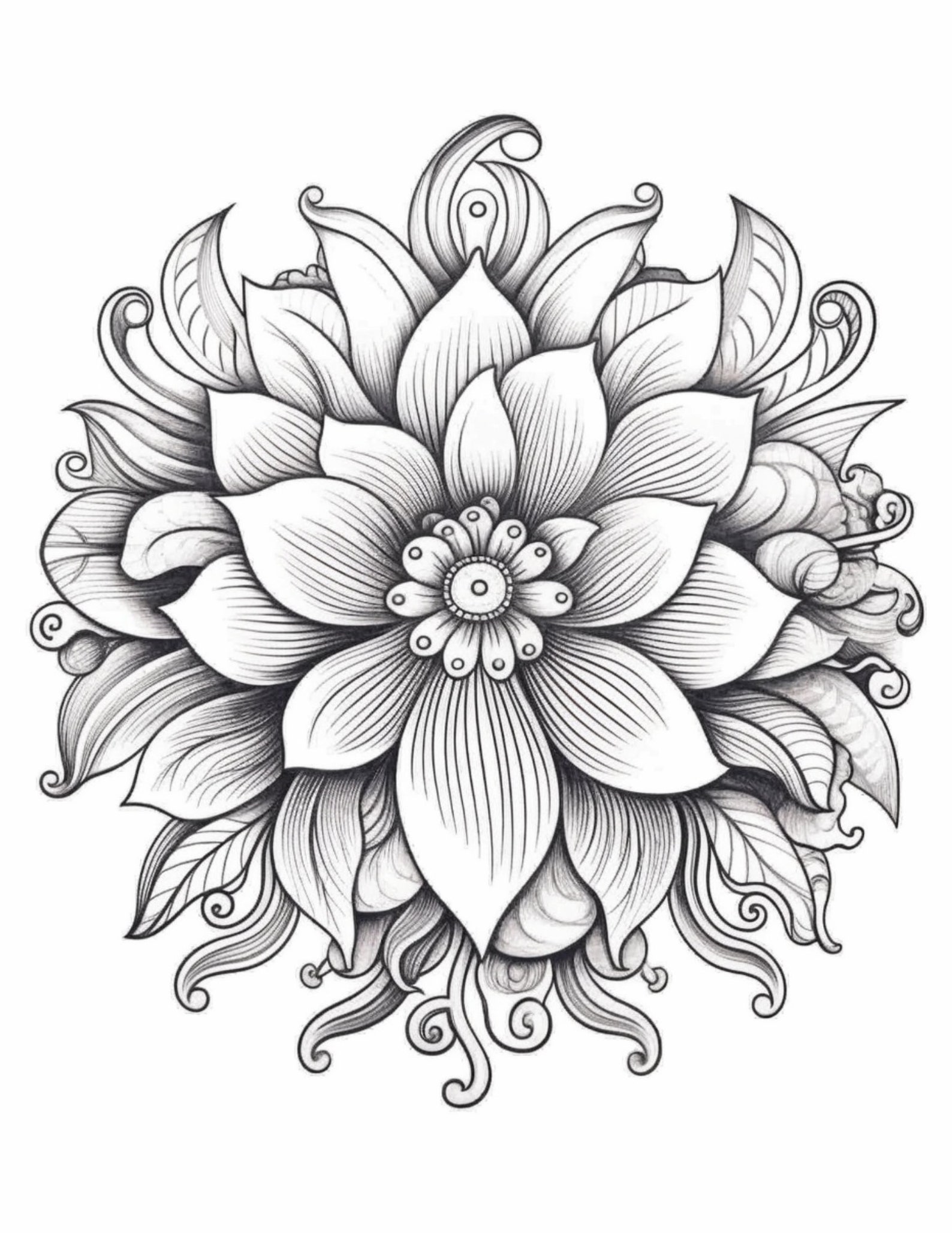 46 Floral Patterns Coloring Book Pages Printable Edit in Canva PNG JPG ...
