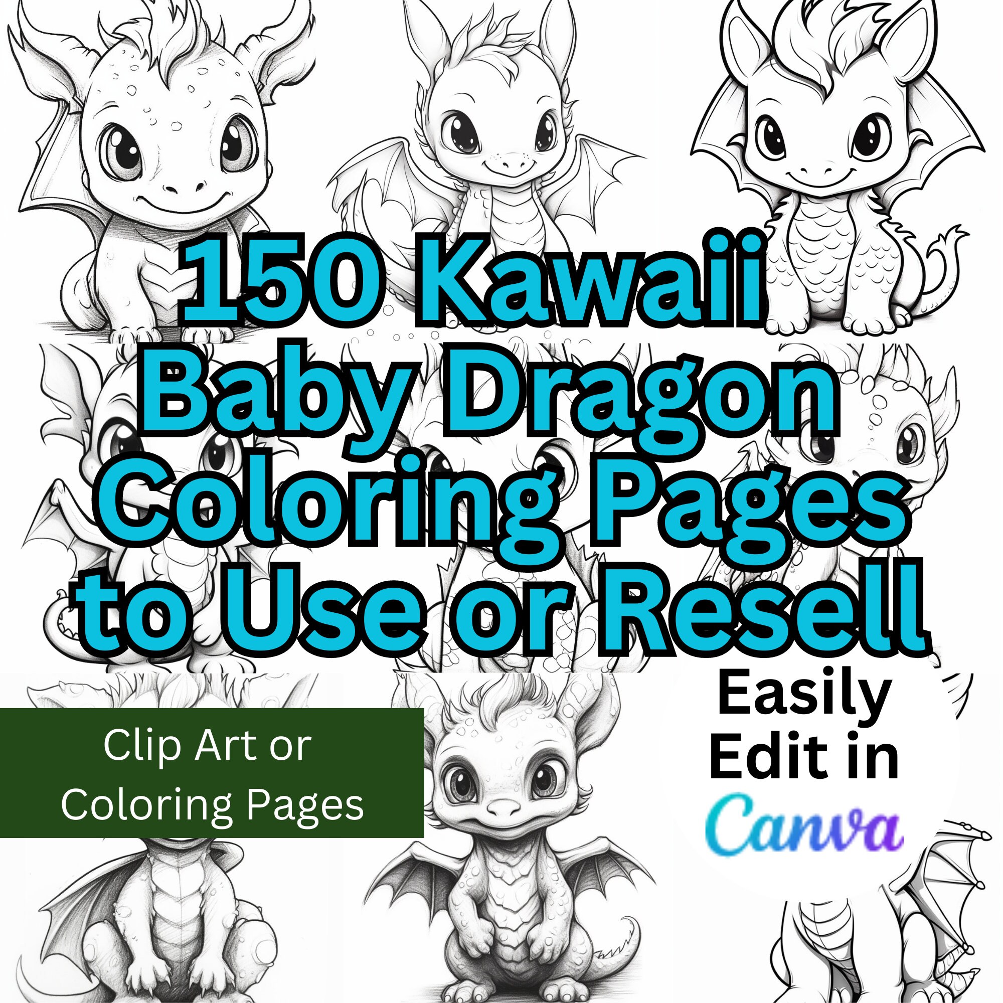 Fantasy Bundle 150 X 3 Coloring Pages PLR. Fairies Castles - Etsy