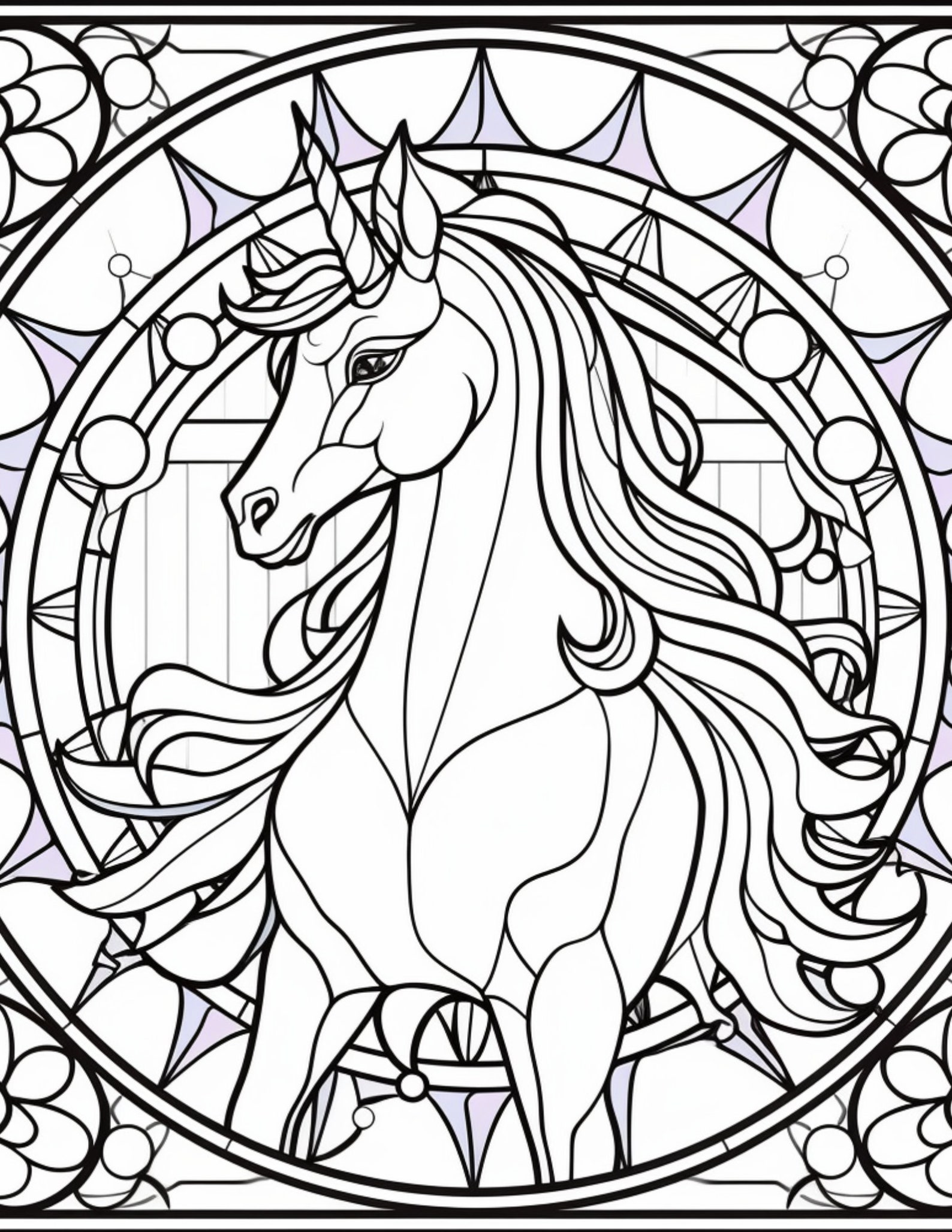 150 Magical Unicorns Coloring Book Pages Plus 6 Cover Images Printable ...