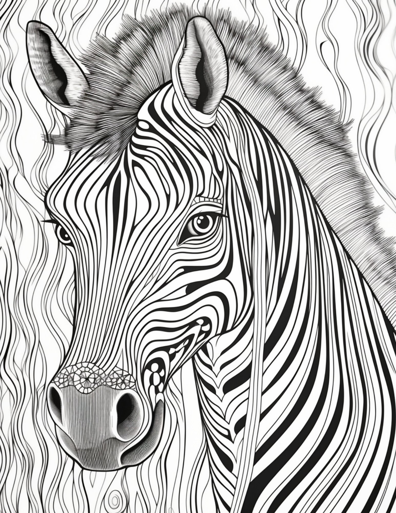 52 Animal Patterns Coloring Book Pages Printable Edit in Canva PNG JPG ...