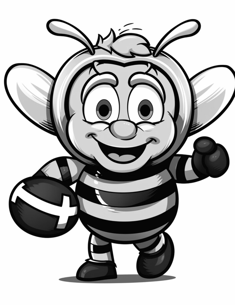 219 Cute Kawaii Bees Coloring Book Pages Amazon KDP Halloween ...