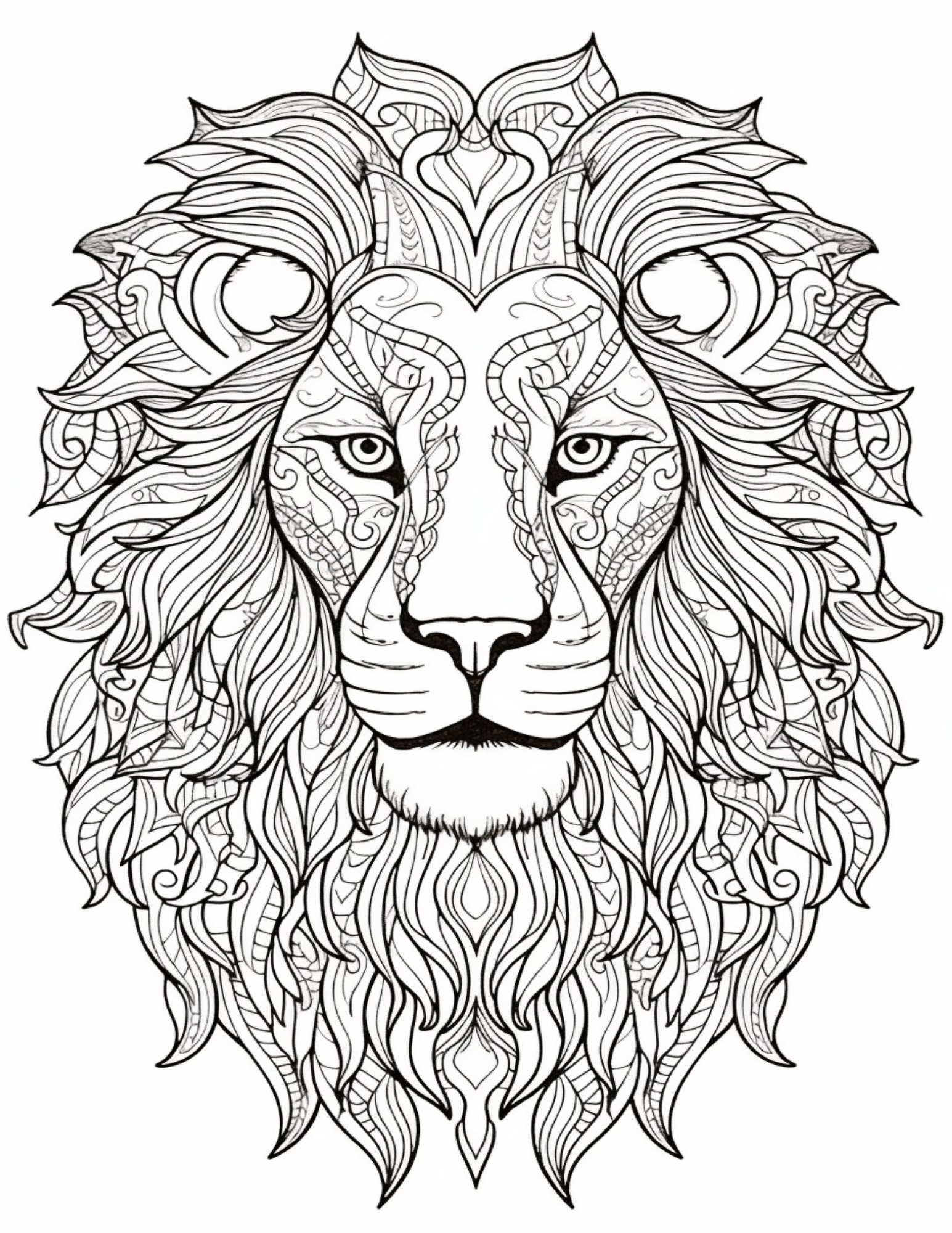 52 Animal Patterns Coloring Book Pages Printable Edit in Canva PNG JPG ...