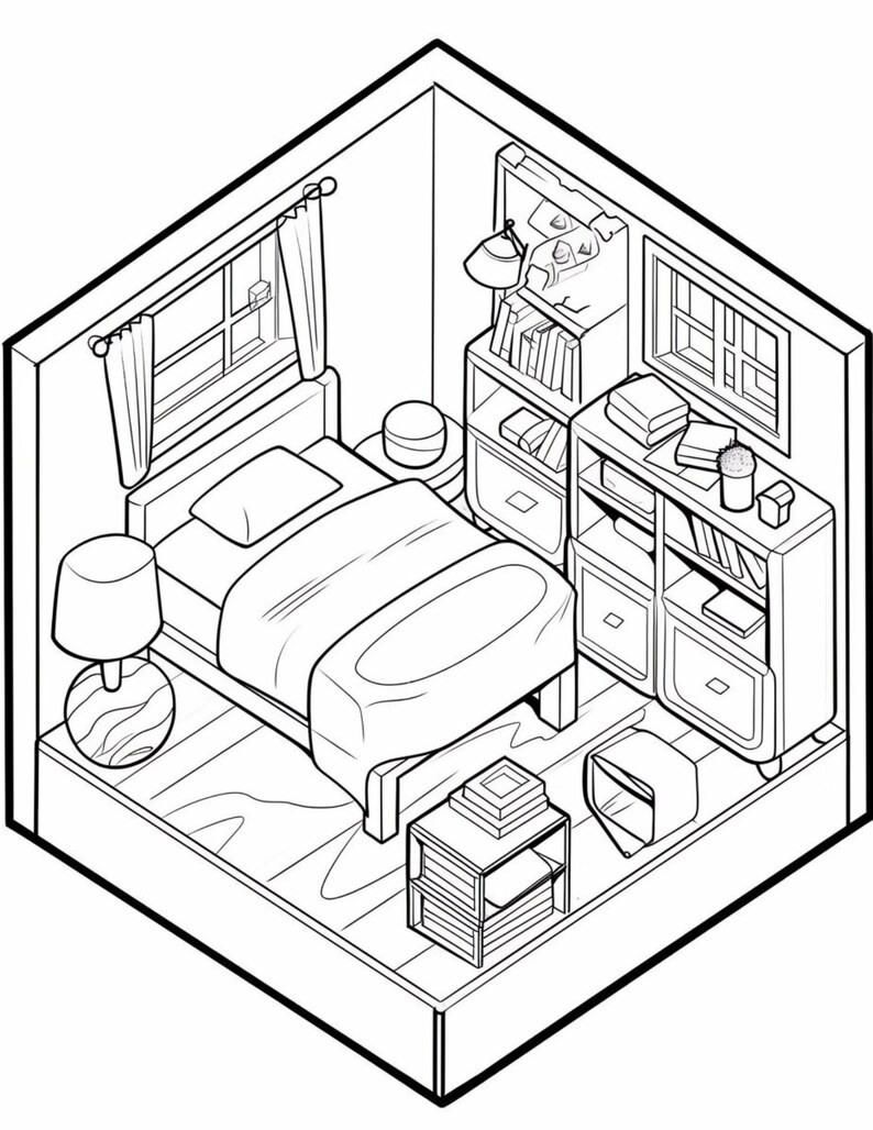 Pocket Bedroom Coloring Pages Printable Edit in Canva PNG JPG PDF ...