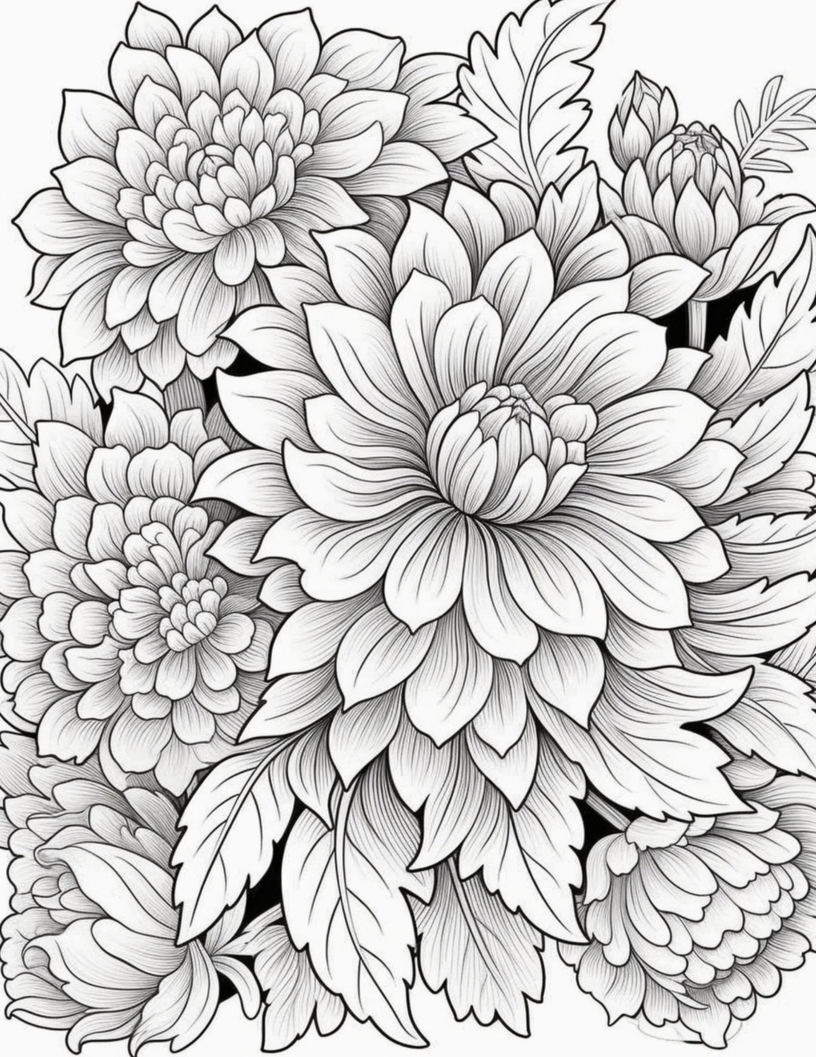 46 Floral Patterns Coloring Book Pages Printable Edit in Canva PNG JPG ...