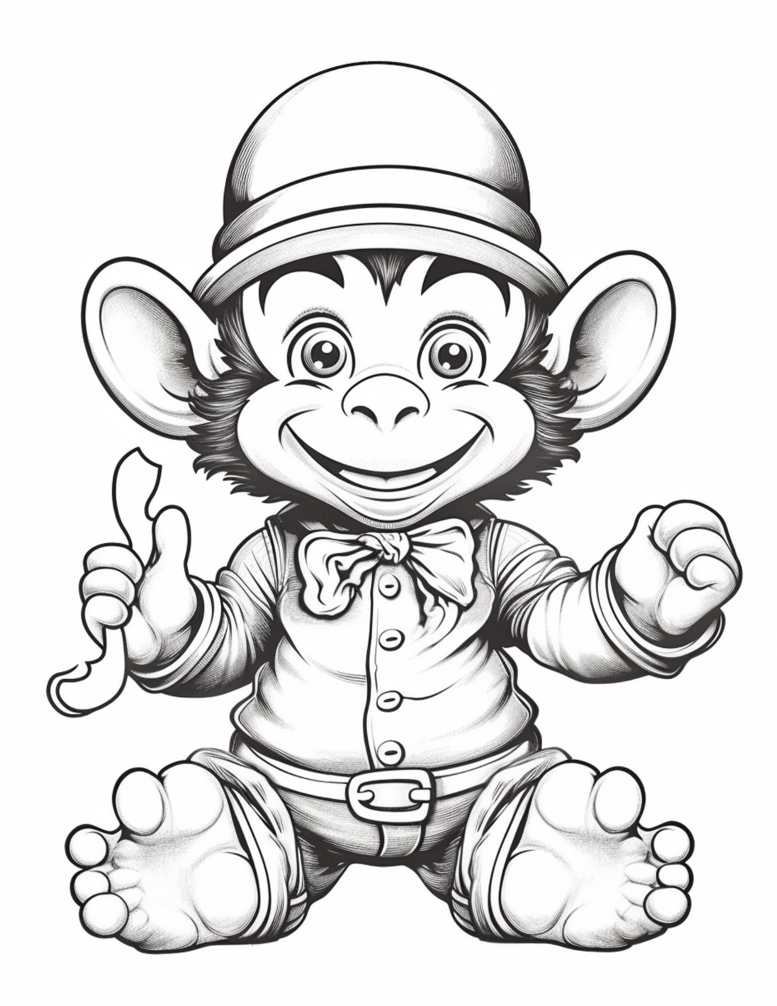 221 Cute Kawaii Monkeys Coloring Book Pages Amazon KDP Halloween ...