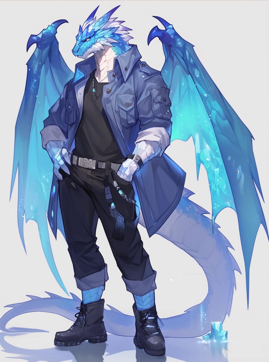 Ice Dragon Character Adopt: EXCLUSIVE Furry Adoption, Reference Sheet ...