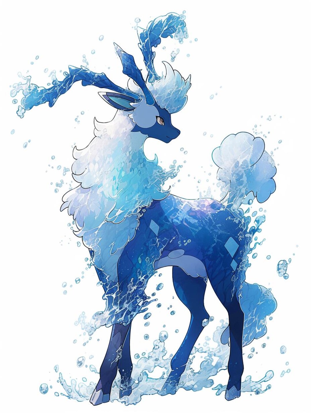 Elemental Water Deer: EXCLUSIVE Furry Adoption, Instant Download - Etsy