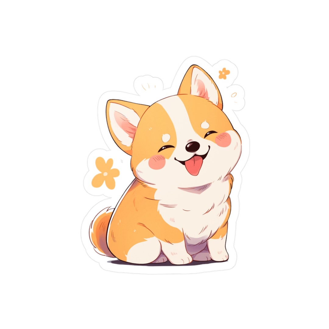 Cute Corgi Sticker - Etsy