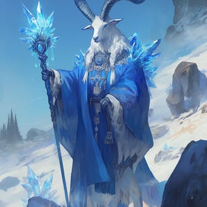 Ice Goat: AI Art Furry Art, Instant Download - Etsy