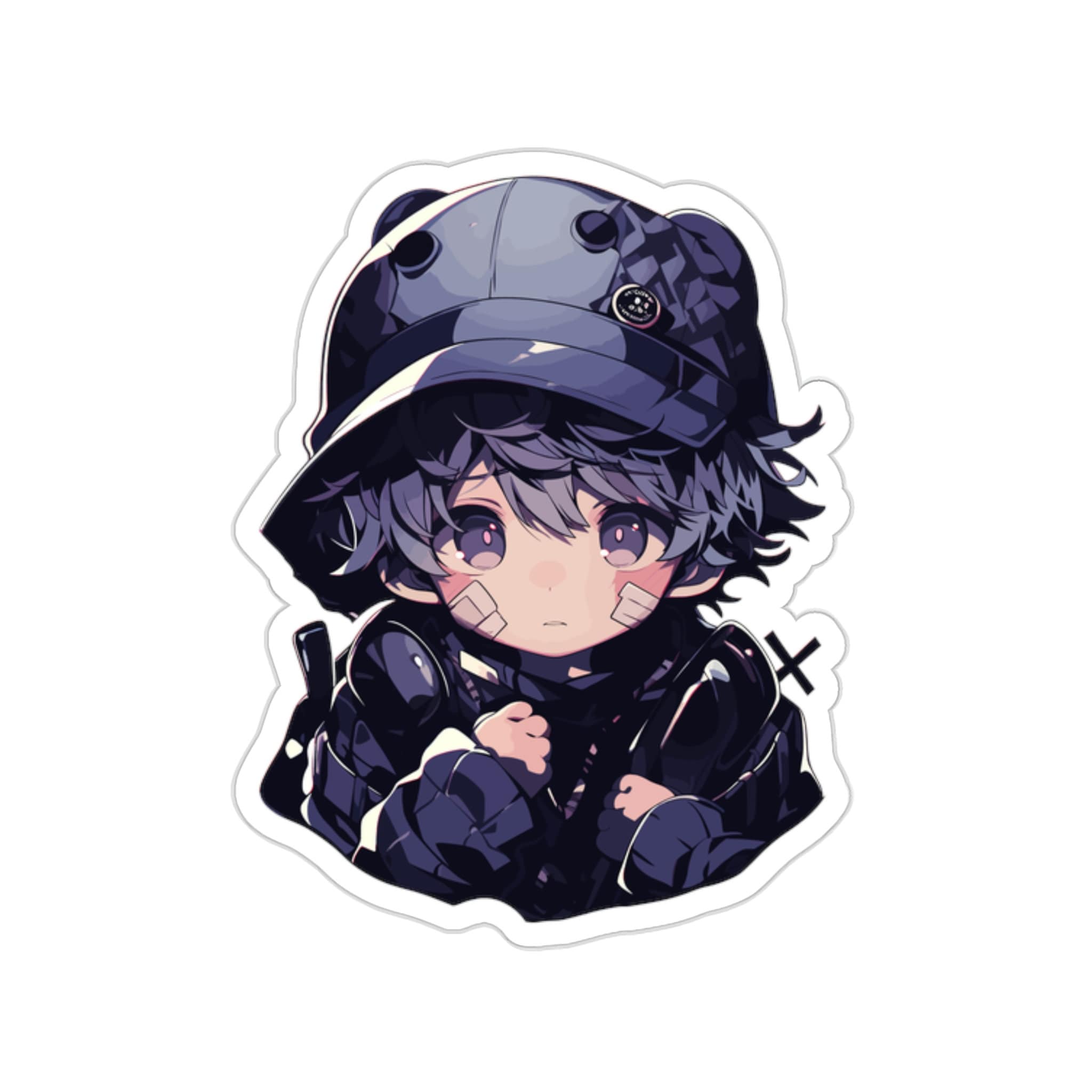 Chibi Anime Sad Boy Sticker Kiss-cut Stickers - Etsy