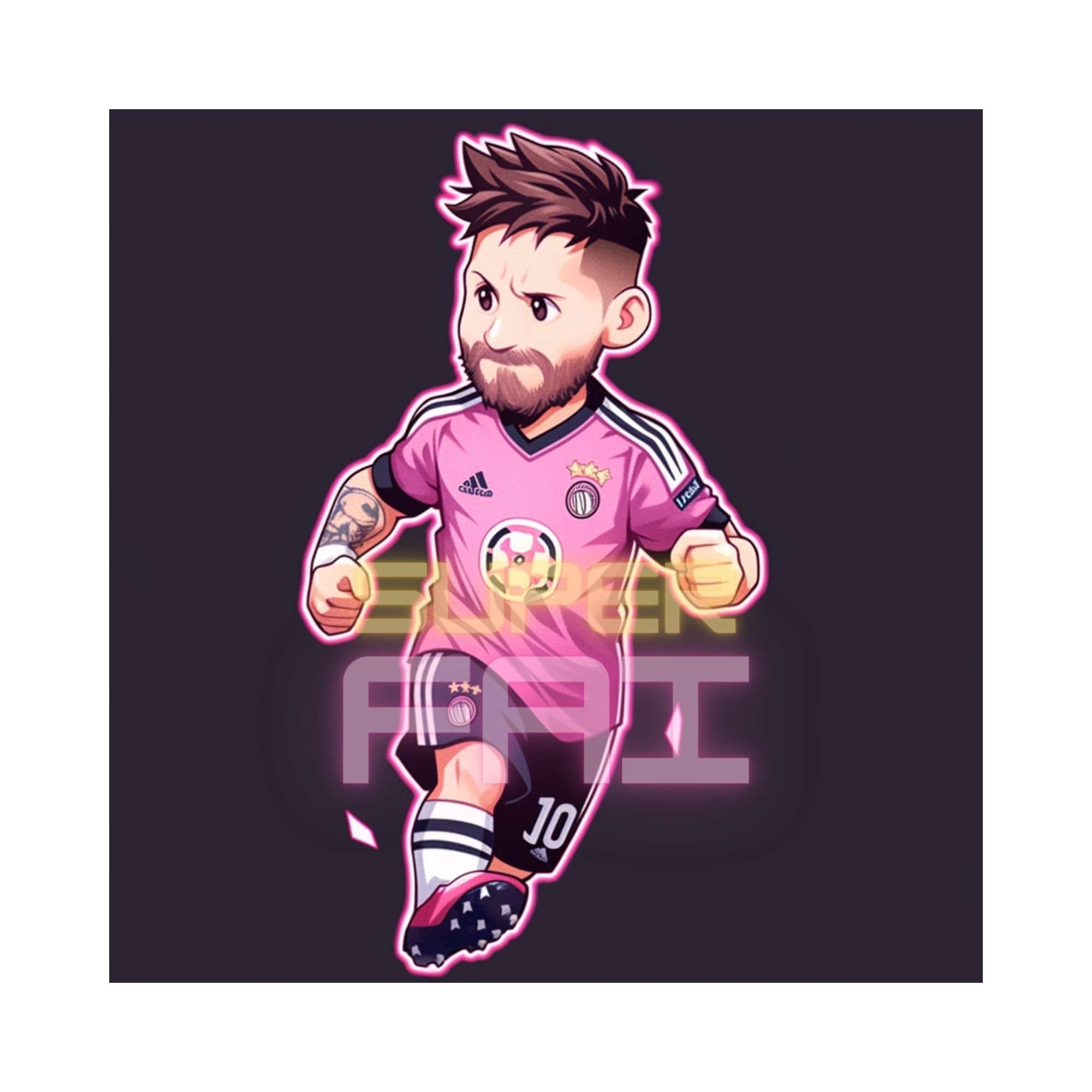 Chibi Anime Lionel Messi GOAT Soccer Player Transparent Sticker - Etsy