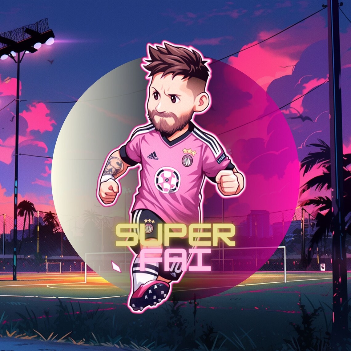 Chibi Anime Lionel Messi GOAT Soccer Player Transparent Sticker - Etsy