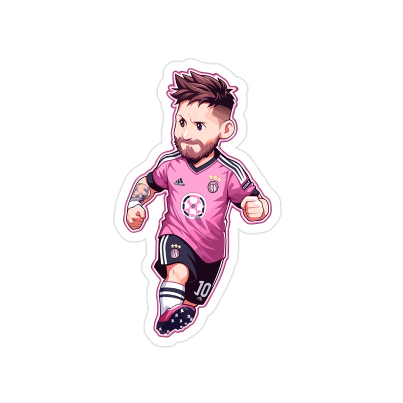 Chibi Anime Lionel Messi GOAT Soccer Player Transparent Sticker - Etsy
