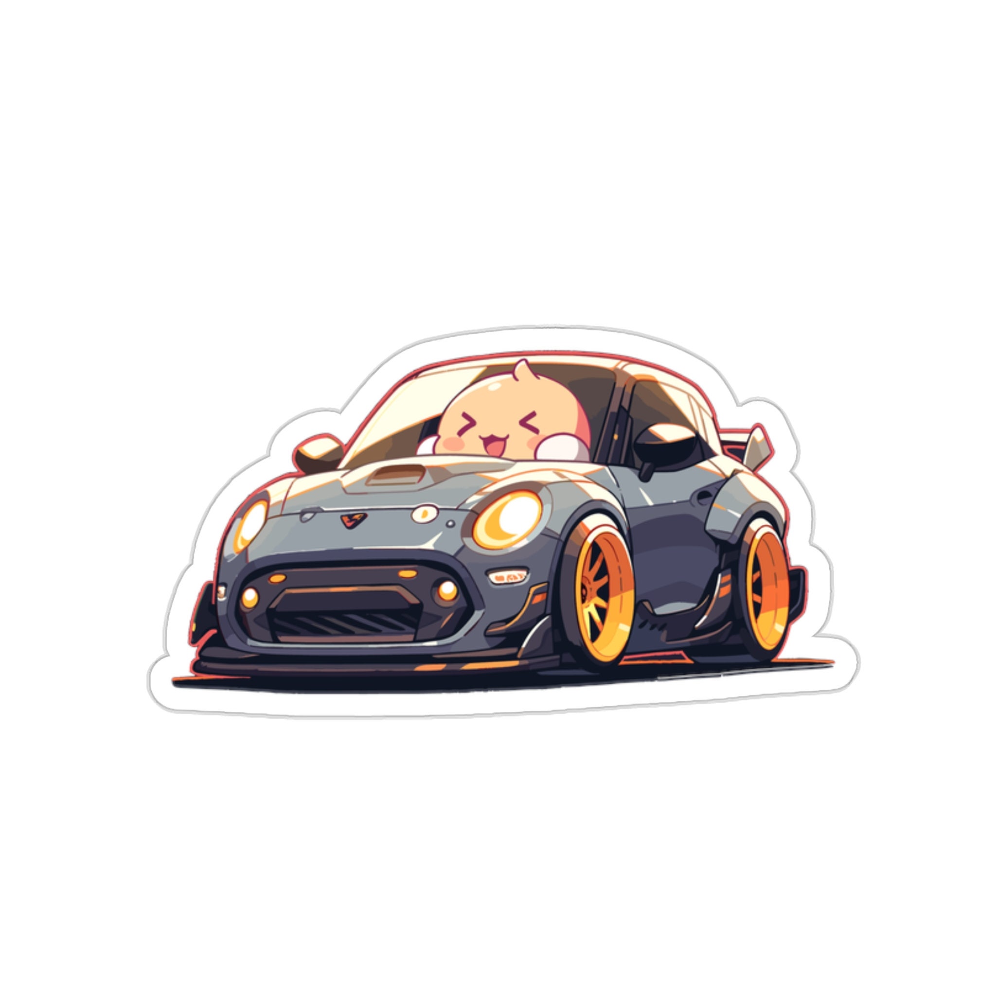 Chibi Mini Cooper JDM Die-cut Sticker - Adorable Speedster - Etsy