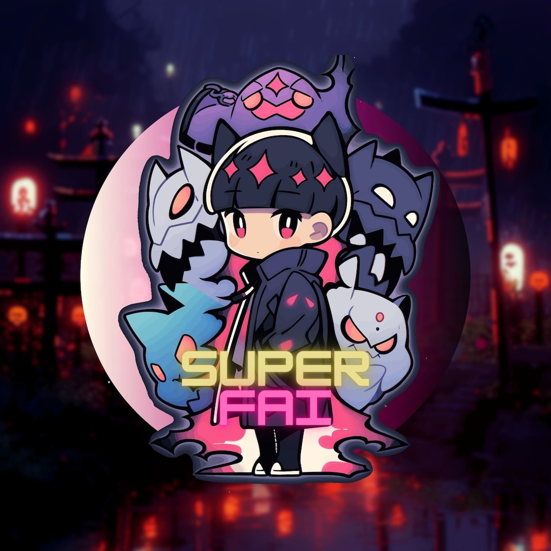 Anime Chibi Necromancer Die-cut Sticker - Friendly Spirits - Etsy