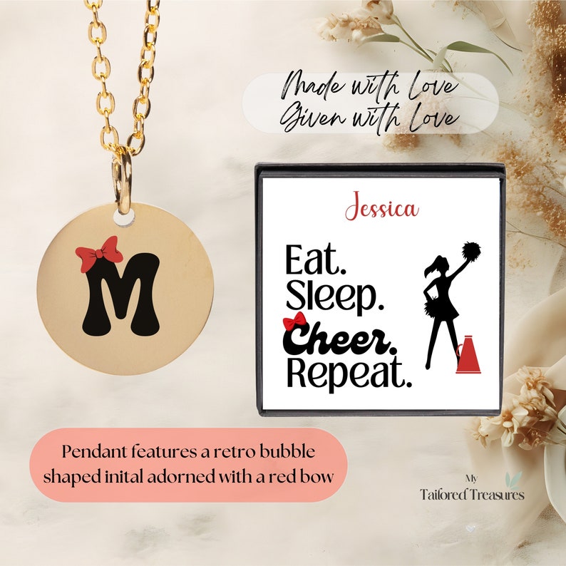 Custom Cheerleading Gifts, Personalized Cheerleader Necklace for Cheer ...