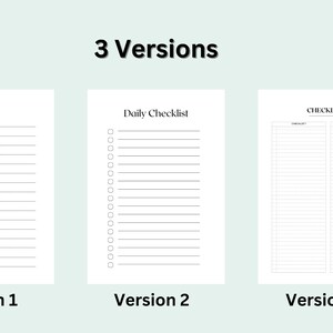Printable Blank Checklist to Do Lists Task Lists Printable PDF A4/a5 ...