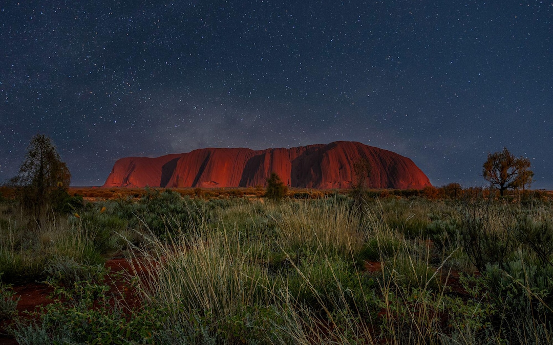 Uluru Ayers Rock Northern Territory Australia Night Stars East - Etsy