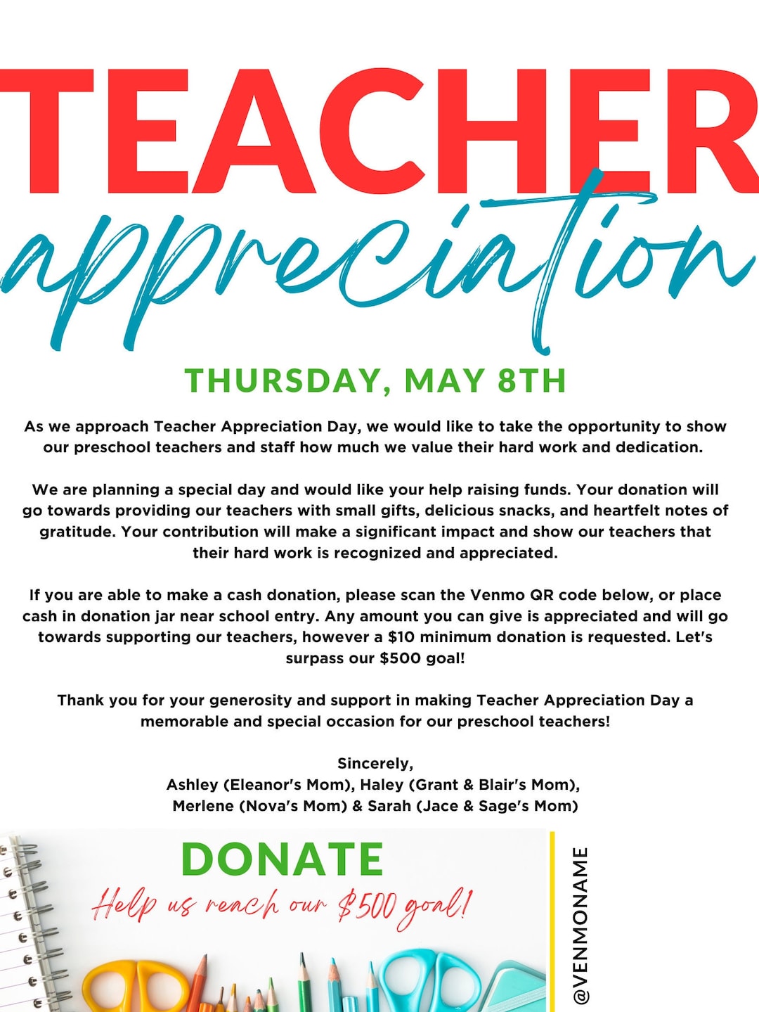 Teacher Appreciation Week Printable - Etsy