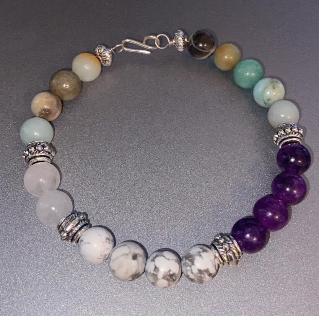 Mental Health; Soothing Chakra Wire Bracelet, Natural Stones ...