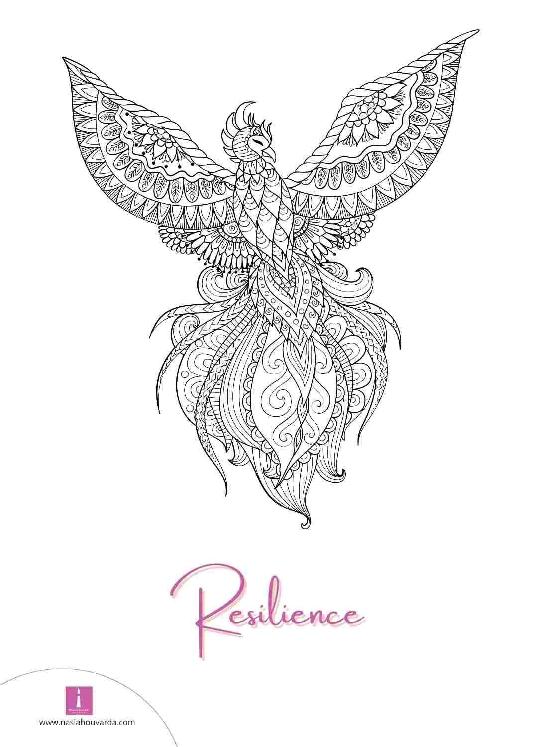 Resilience Mind Your Mind Colouring Postcard. A Perfect Gift for Family ...