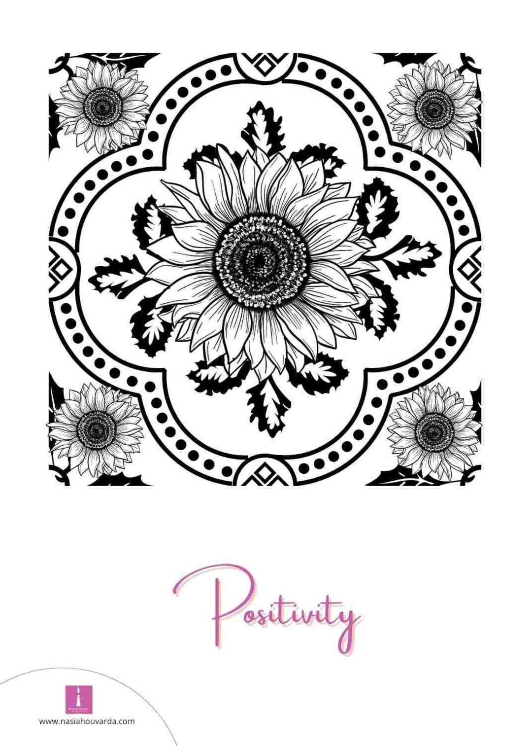 Positivity Mind Your Mind Colouring Postcard. A Perfect Gift for Family ...