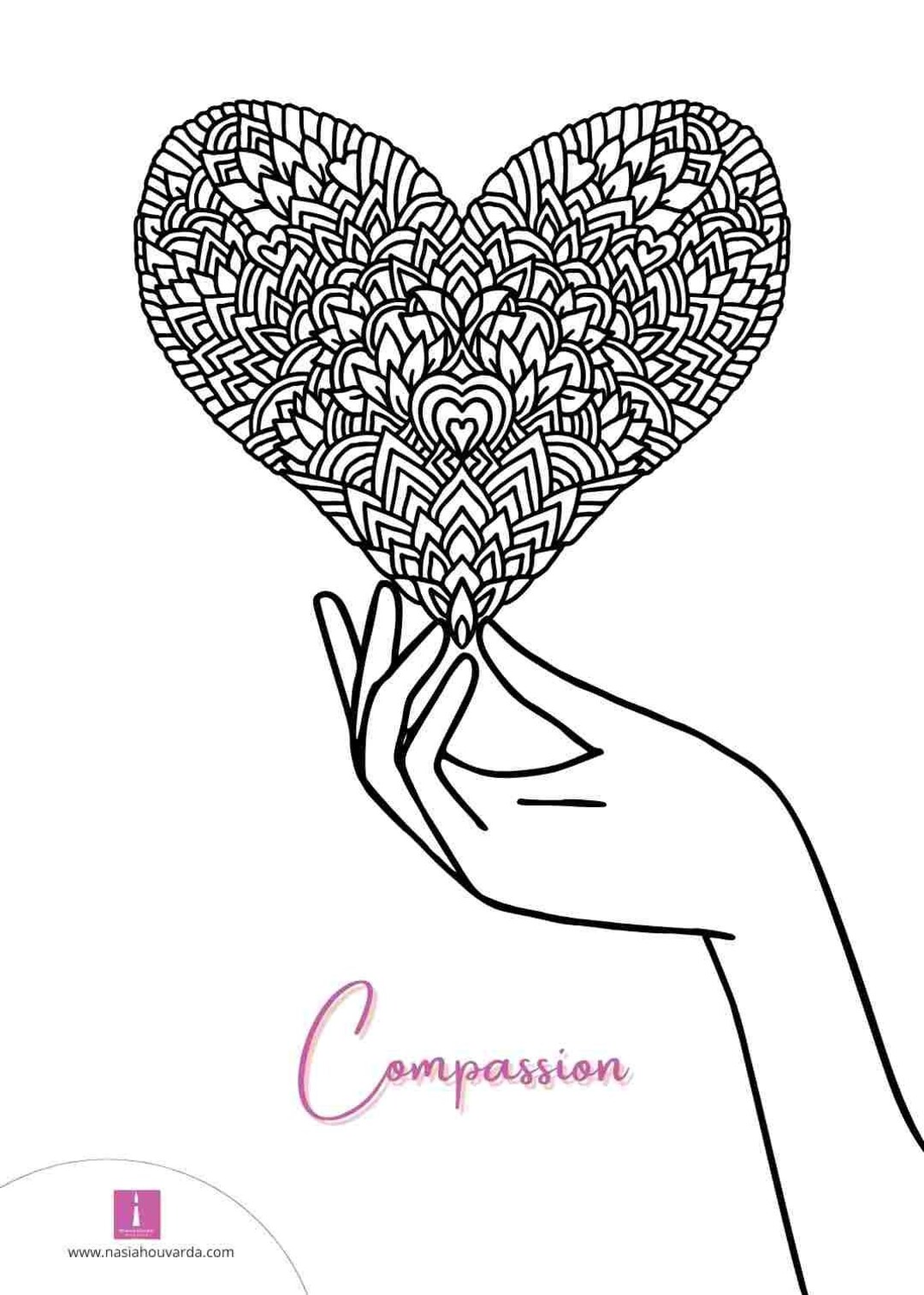 Compassion - Mind Your Mind Colouring Postcard. A Perfect Gift for ...