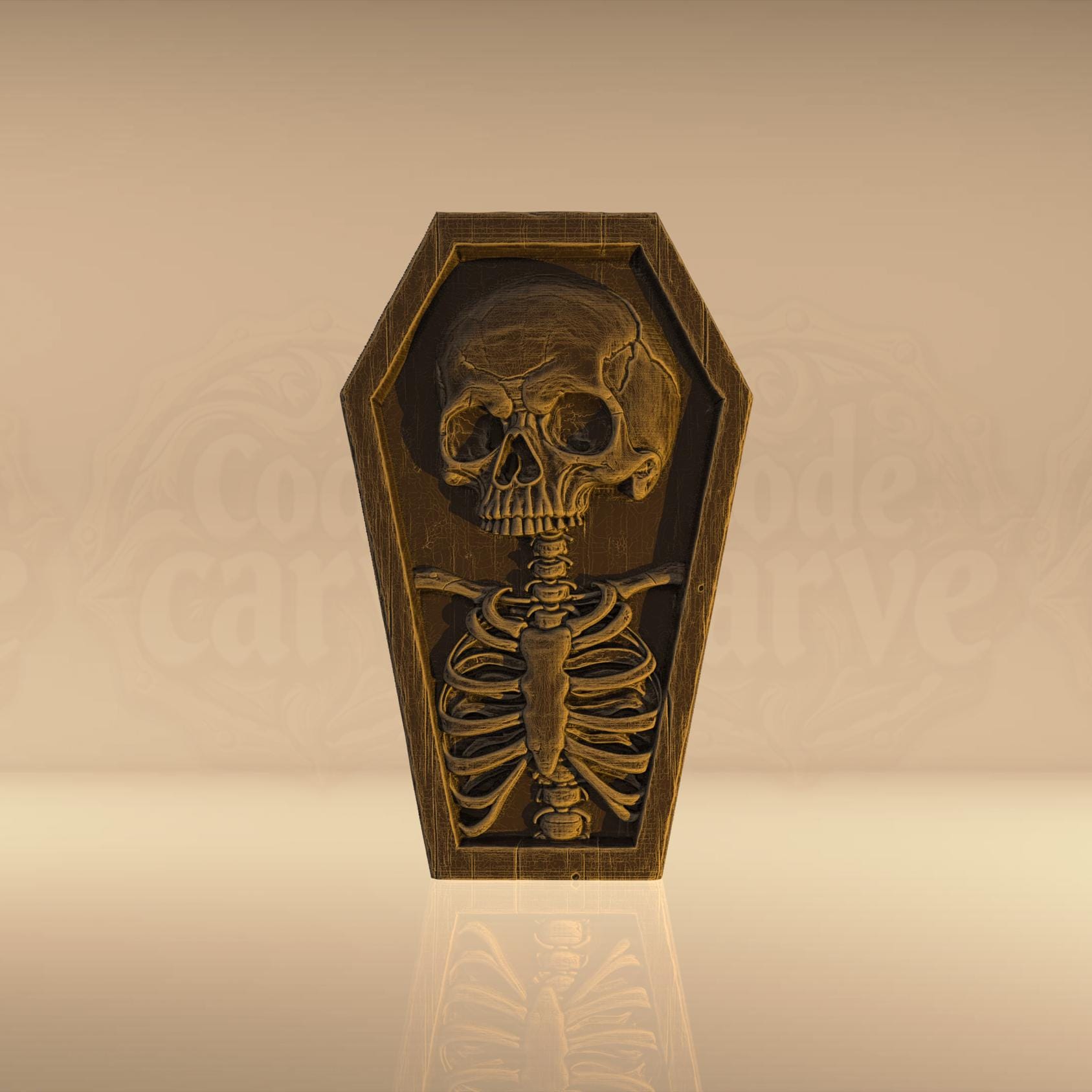 Skeleton Coffin CNC Files, 3D STL Model Depthmap - Etsy
