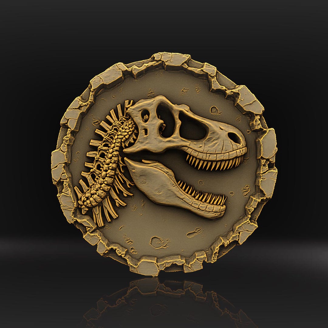 T-rex Fossil CNC File, 3D STL Model Depthmap - Etsy UK