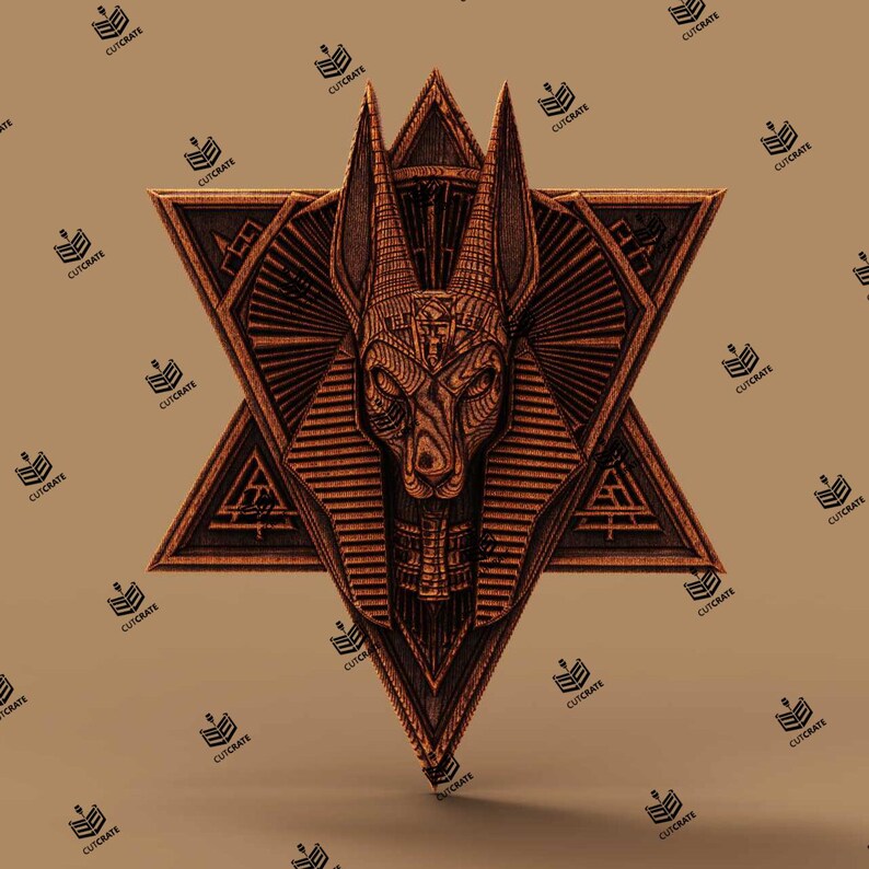 Anubis, Egyptian - 3D STL Model for CNC, Depthmap for Laser Engraver ...