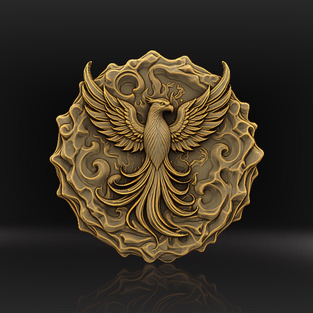 Phoenix CNC File, 3D STL Model Depthmap - Etsy