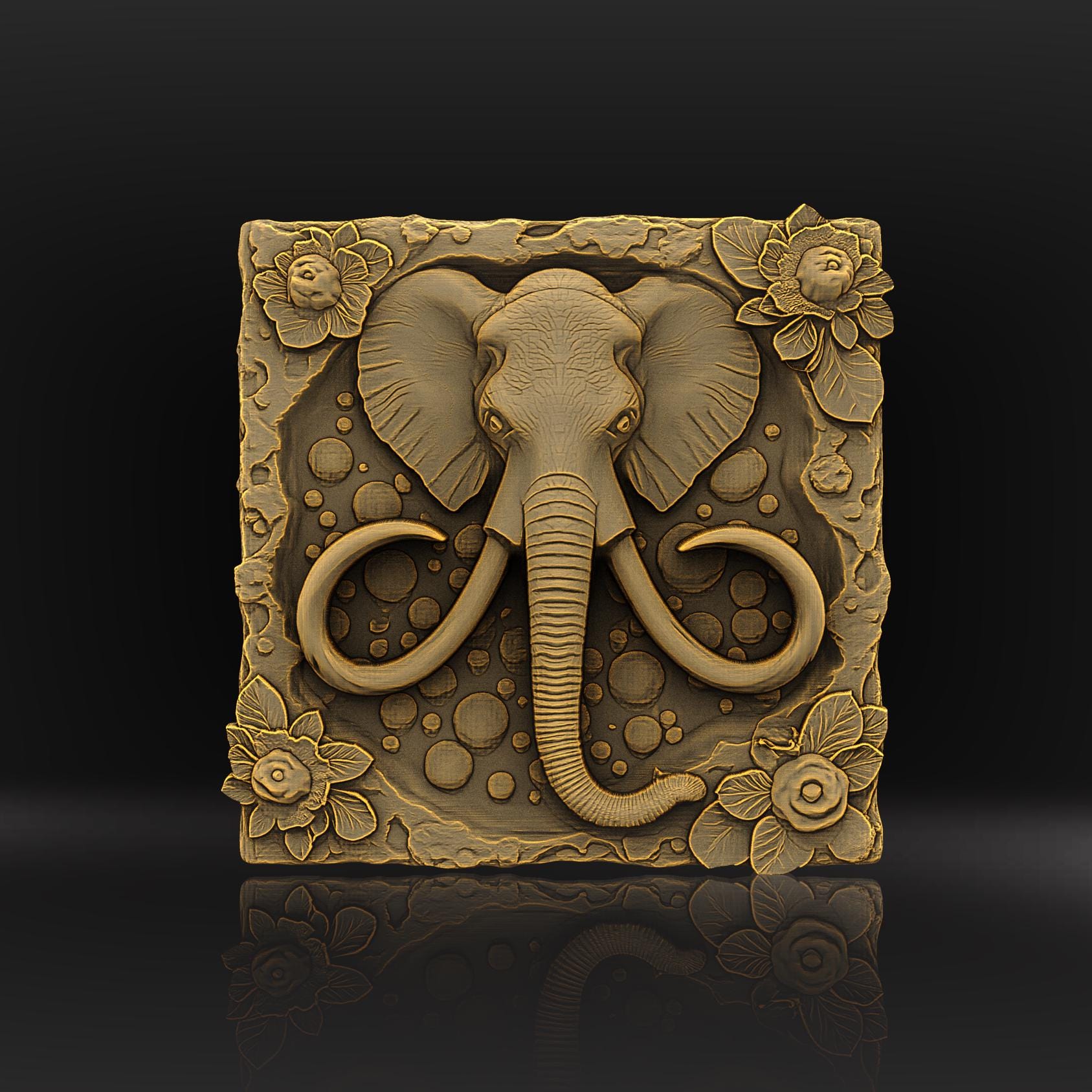 Lotus, Elephant CNC File, 3D STL Model Depthmap - Etsy