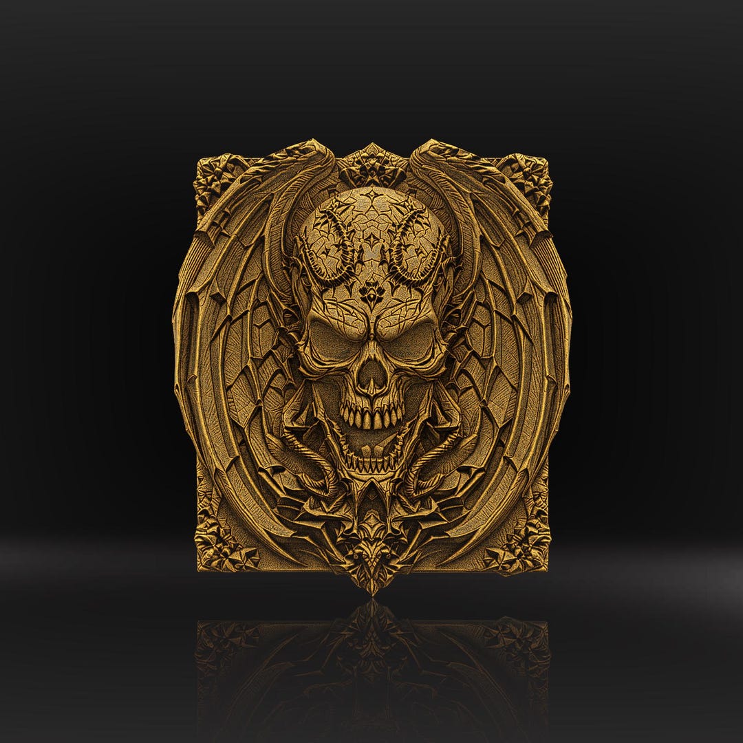 Gothic Skull CNC Files, 3D STL Model, 3D Printer - Etsy